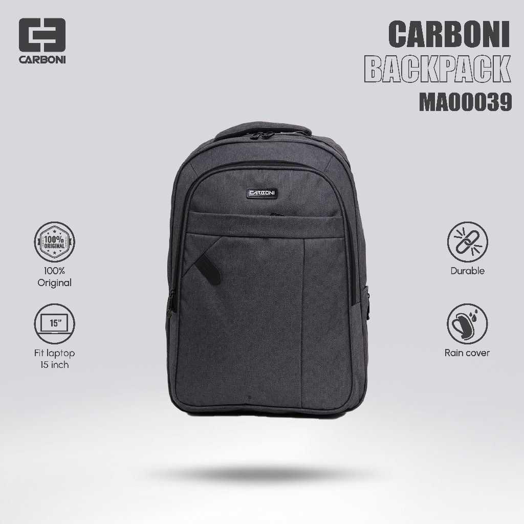 Jual TAS RANSEL CARBONI BACKPACK PRIA SEKOLAH KERJA CASUAL LAPTOP 15 ...