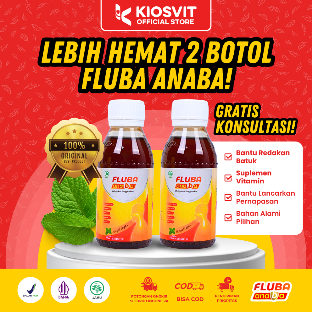 Jual Paket 2 Botol - Fluba Anaba - Madu Herbal Flu dan Batuk Anak ...
