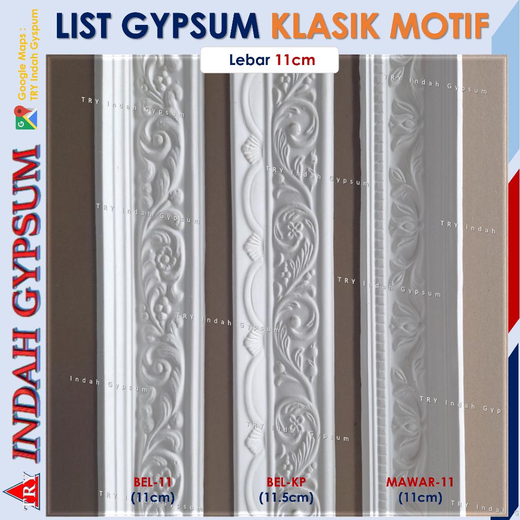 Jual List PLAFON Gypsum motif KLASIK 11cm - Original TRYINDAH | Shopee ...