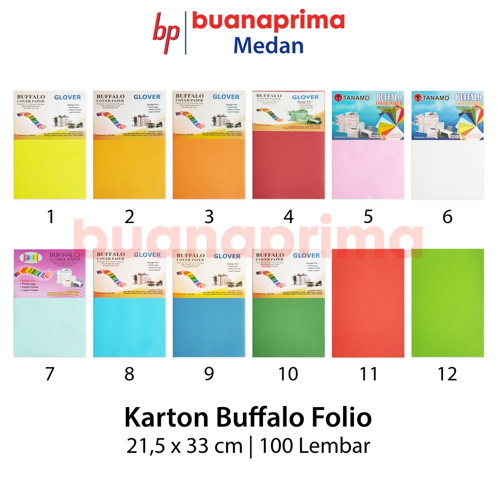 Jual Karton BUFFALO FOLIO Kertas Jeruk F4 Warna Kuning PU Merah Tua ...