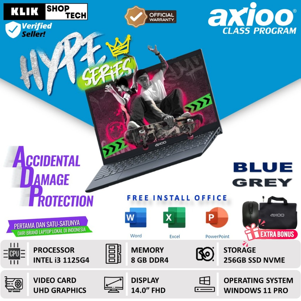 Jual Laptop AXIOO HYPE 3 G11 core i3 512GB SSD 8GB 14 FHD Windows 11 Home Original | Shopee ...