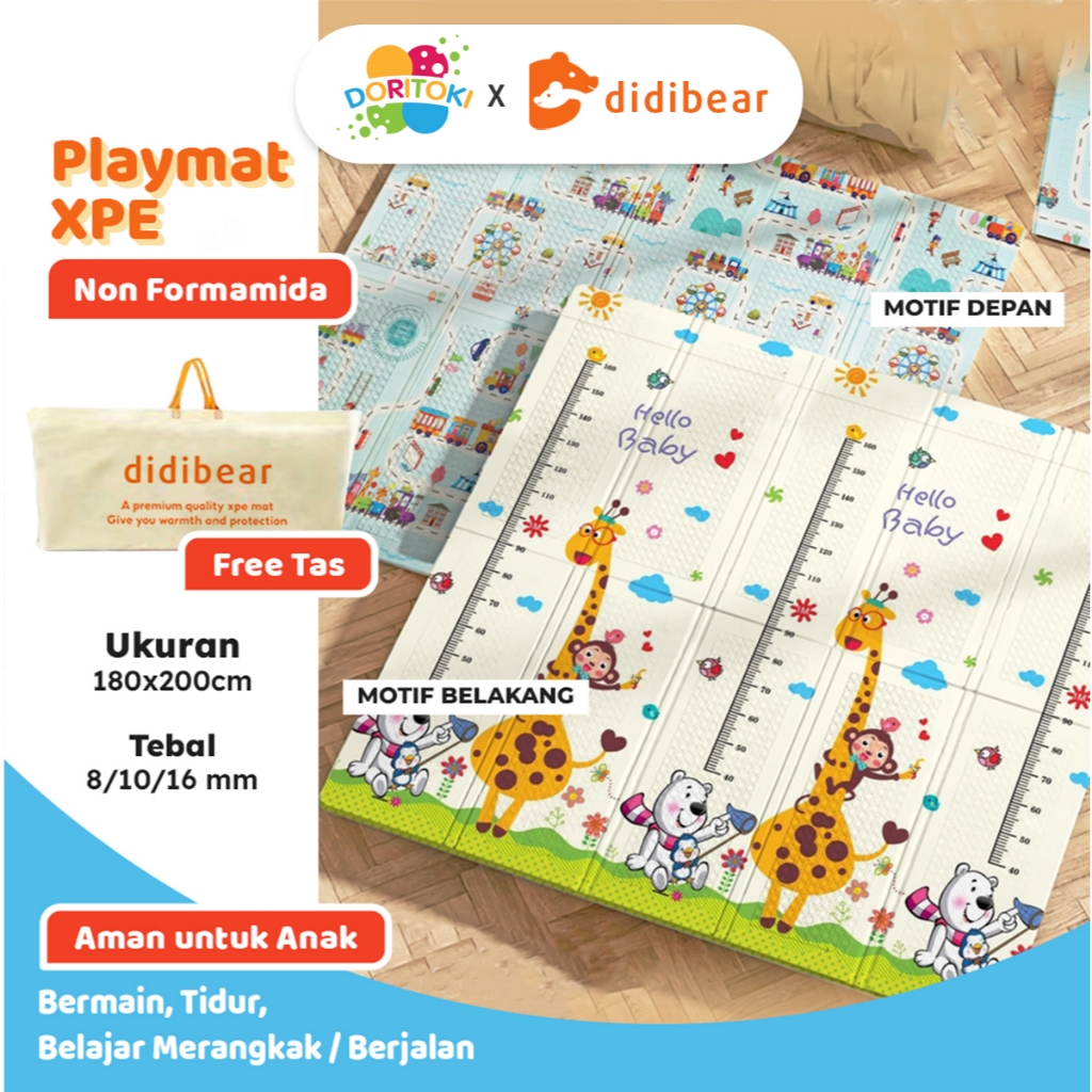 Jual Doritoki SNI F Playmat Bayi Karpet Lipat Playmat Foldable Bayi ...