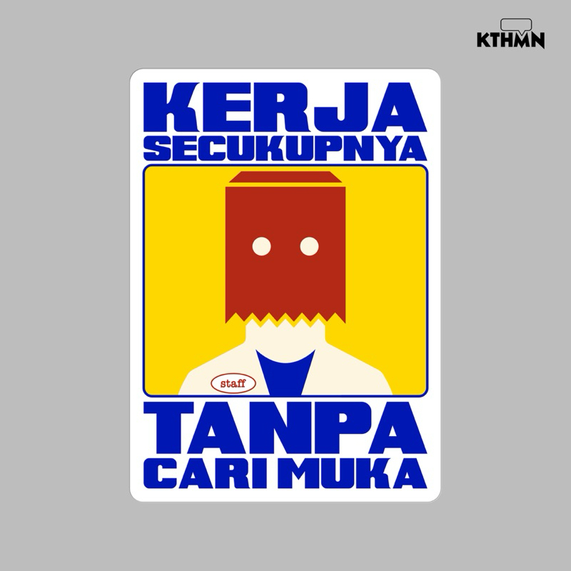 Jual Kerja Secukupnya - Vinyl Sticker | SS - 148 | Shopee Indonesia
