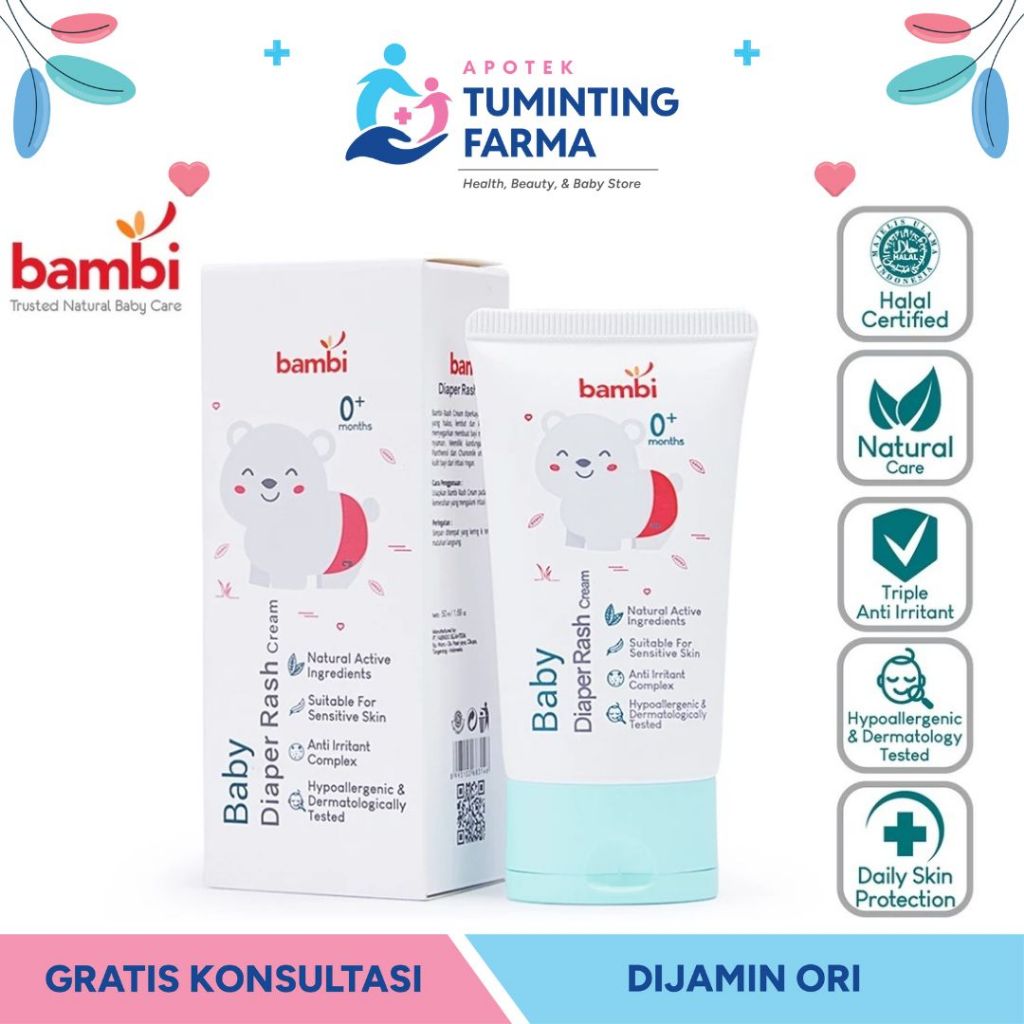 Jual Bambi Diaper Rash Cream 50ml - MANADO | Shopee Indonesia