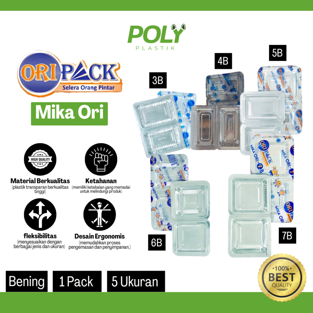 Jual Mika Plastik 3B 4B 5B 6B 7B untuk Kue/Nasi/Kemasan Jajanan Pasar ...