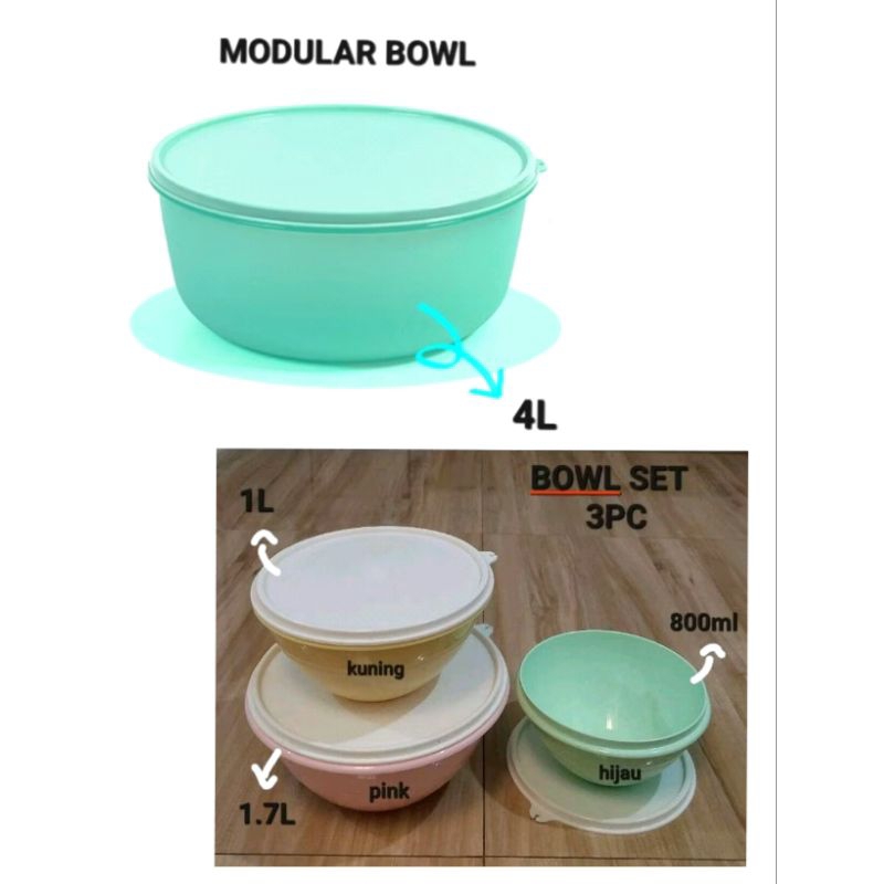 Jual ORIGINAL TUPPERWARE TWINKLE BOWL/ MIXING/ BLOSSOM /CWL BOWL/BOWL ...