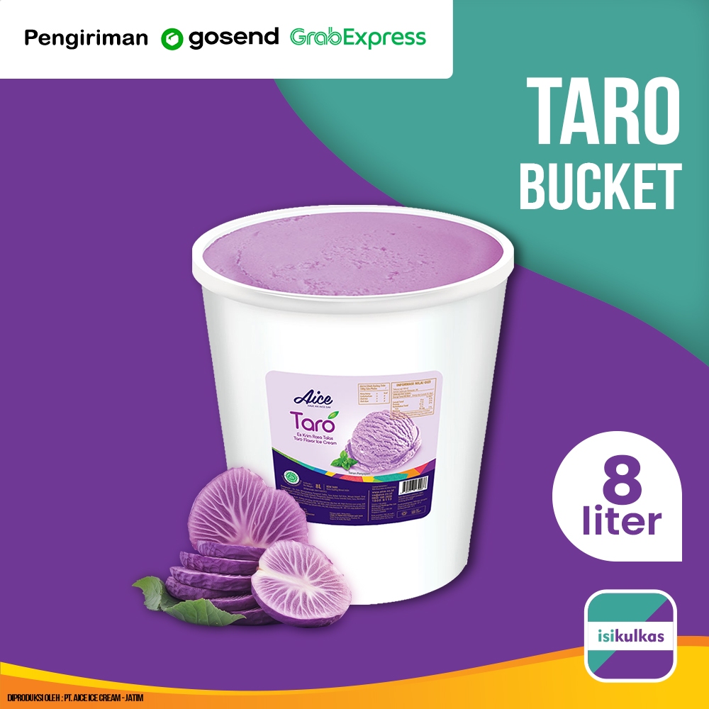 Jual Ice Cream AICE 8 Liter Rasa Taro / Es Krim Ember 8 Liter | Shopee ...