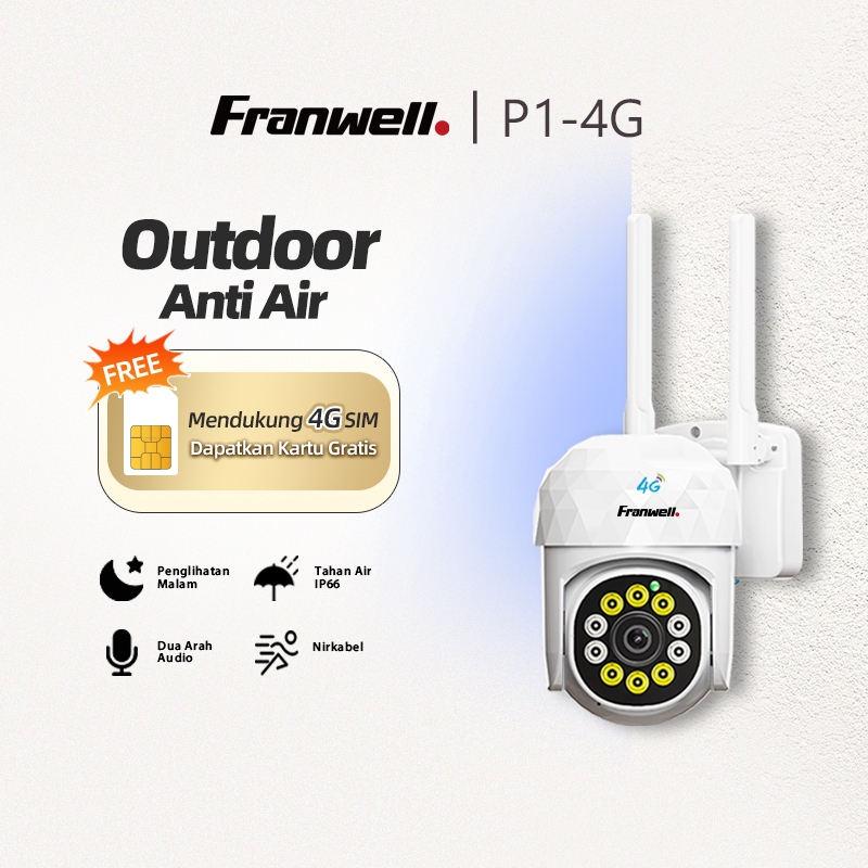 Jual Franwell P1 CCTV 4G Outdoor Anti Air | Gratis SIM | Tanpa WiFi ...
