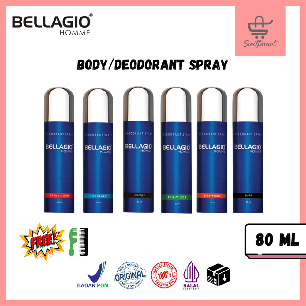 Jual PARFUM BELLAGIO BODY SPRAY (80 ML) | Shopee Indonesia