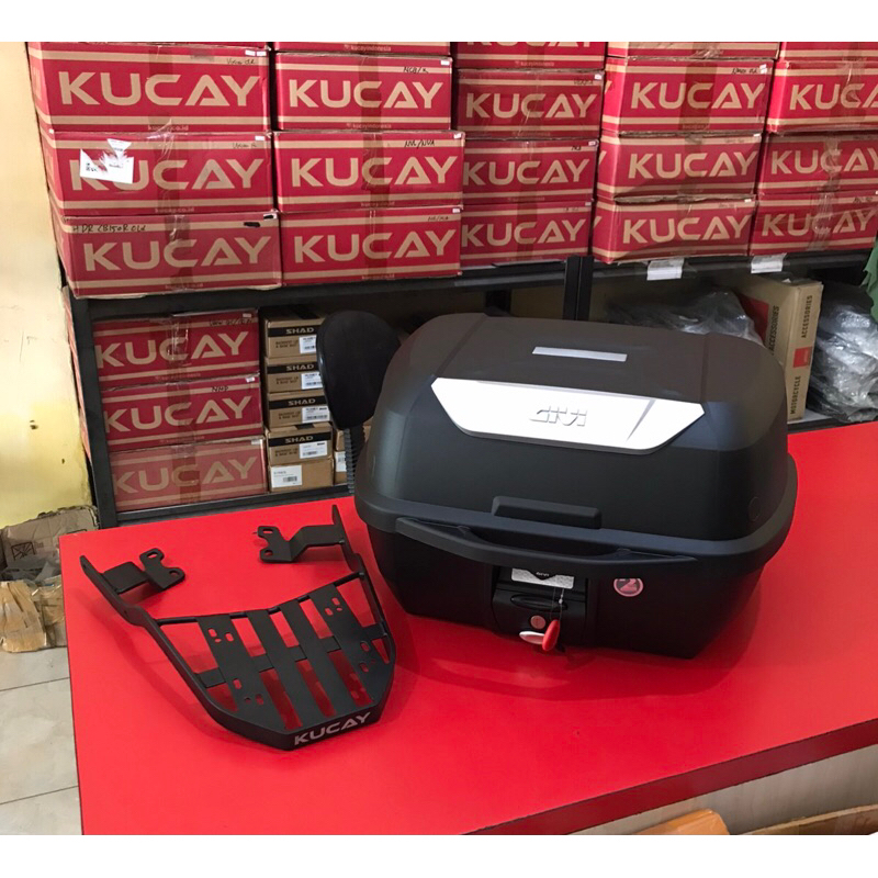 Jual PAKET PROMO AKHIR TAHUN BOX GIVI E43NTL + BRACKET KUCAY STATIS ...
