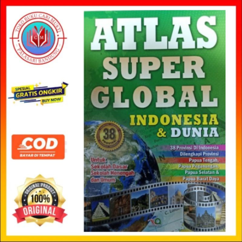 Jual BUKU ATLAS SUPER GLOBAL INDONESIA DAN DUNIA EDISI TERBARU 38 ...