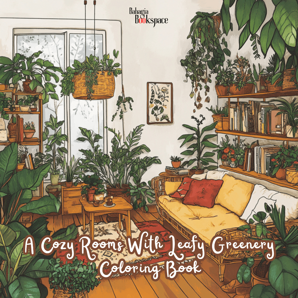 Jual A Cozy Rooms With Leafy Greenery Coloring Book | Shopee Indonesia