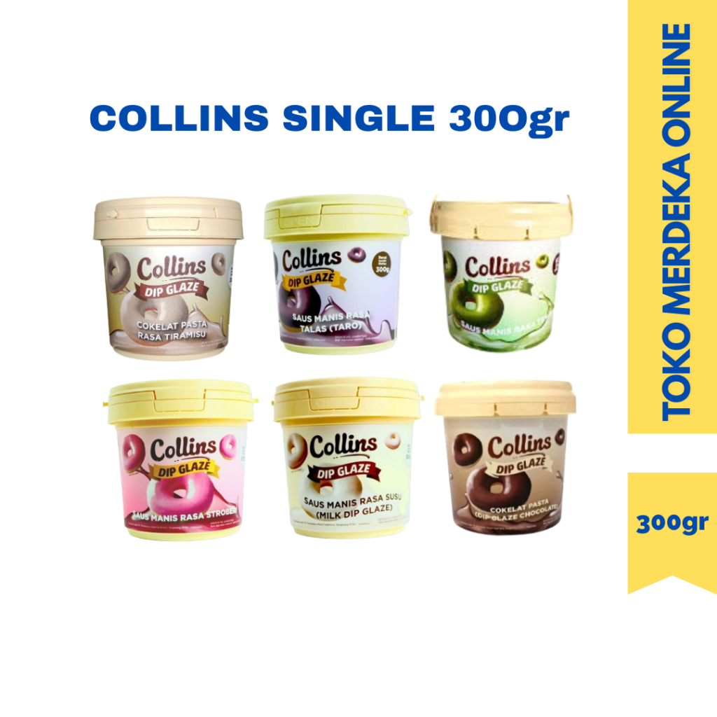 Jual Collins Dip Glaze 300 GR All Varian Coklat Strawberry Tiramisu ...