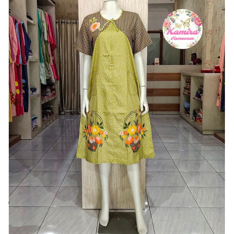 Jual Daster Bordir Malang Katun Jepang - Busui Friendly(hijau mix ...