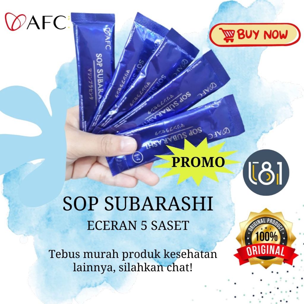 Jual SOP Subarashii Japan AFC Subarashi Original 28 Sachet Original 100 ...