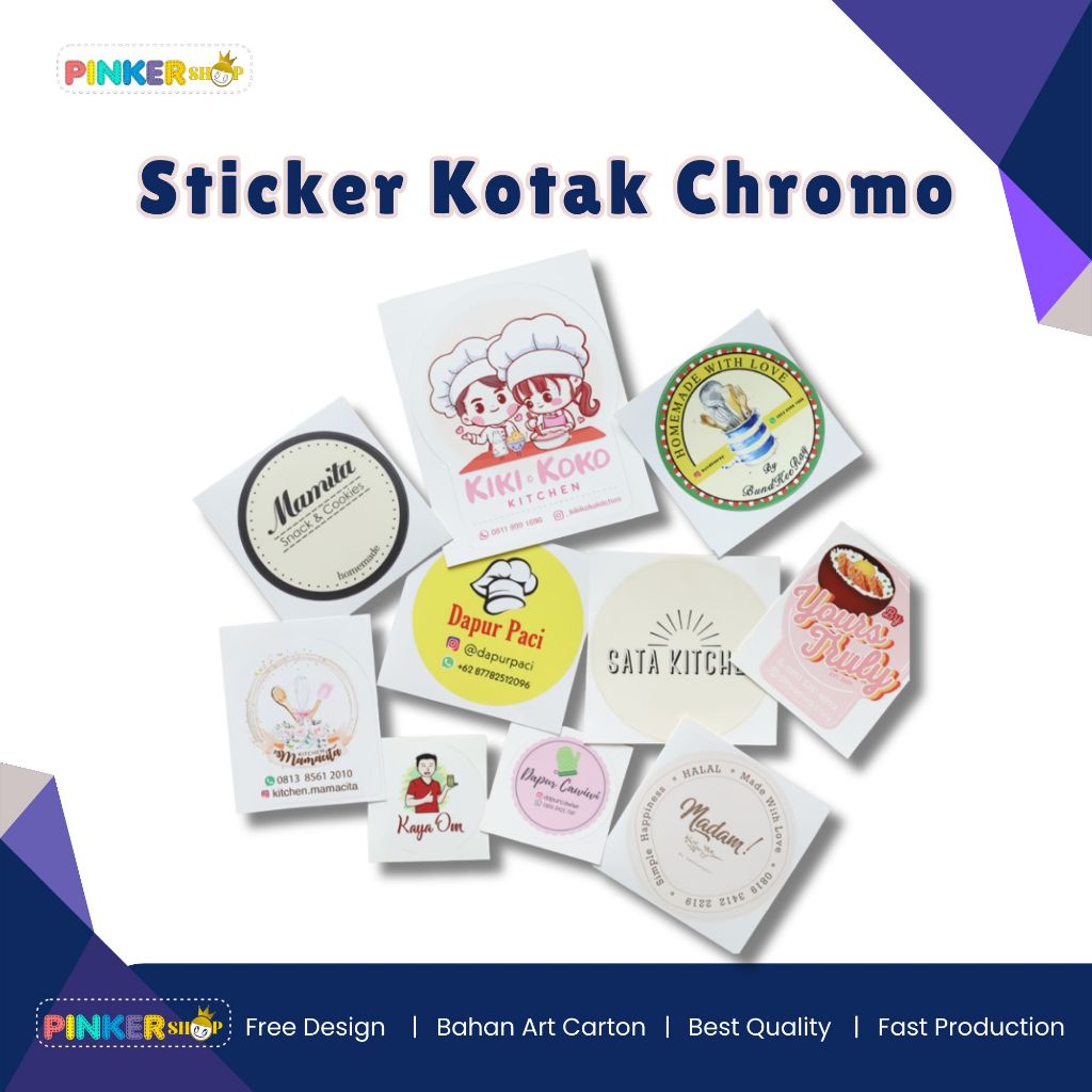 Jual CETAK STIKER KOTAK LABEL MAKANAN STICKER KOTAK KEMASAN PRODUK ...