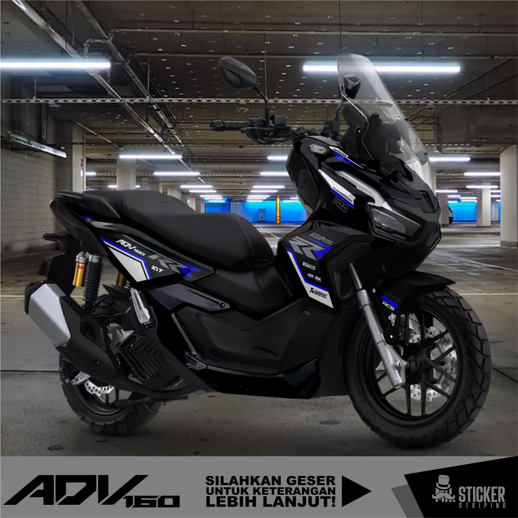 Jual Striping UV Transparan Honda ADV 160 Variasi Stiker Less Lis Body ...
