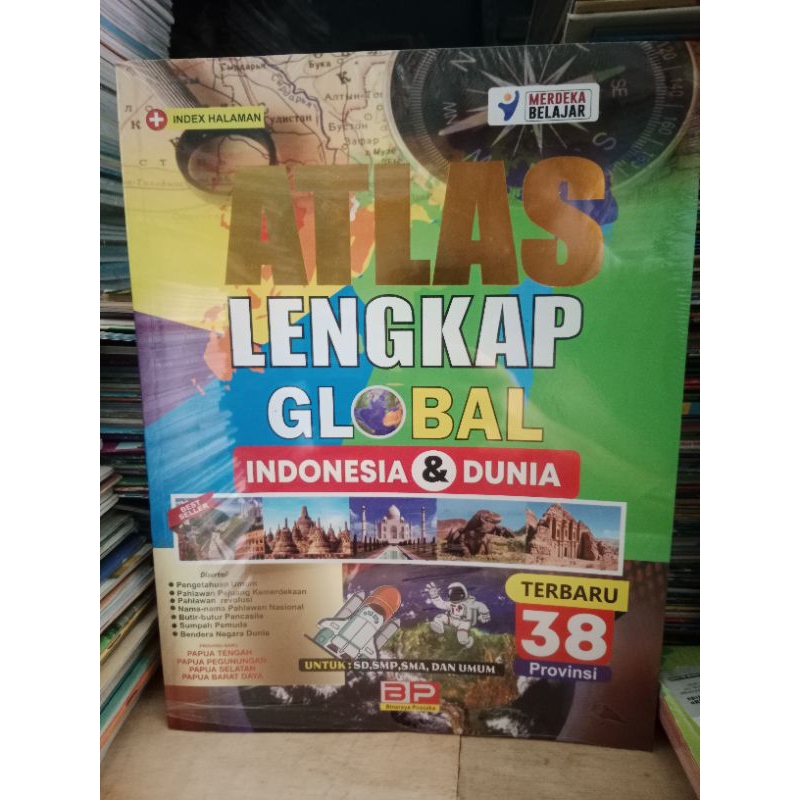 Jual BUKU ATLAS LENGKAP GLOBAL INDONESIA DAN DUNIA 38 PROVINSI + INDEKS ...