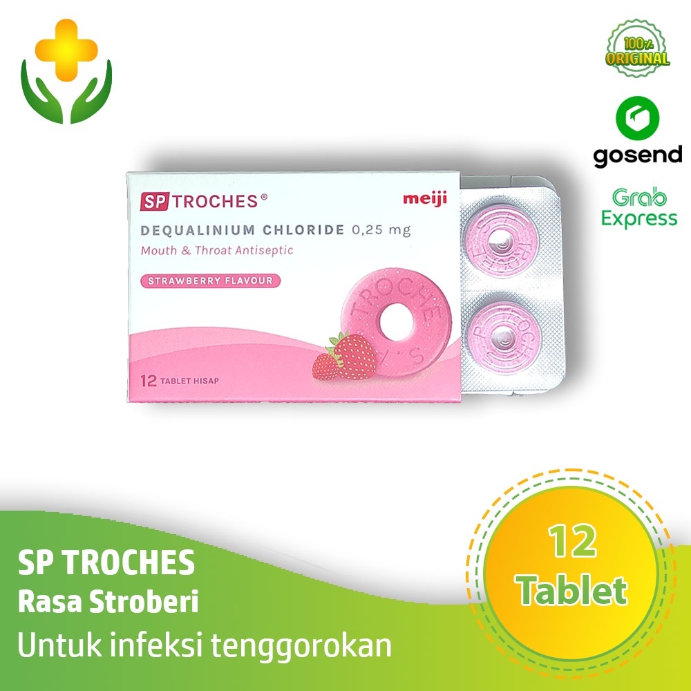 Jual SP Troches Meiji Rasa Stroberi Obat Radang Tenggorokan | Shopee ...