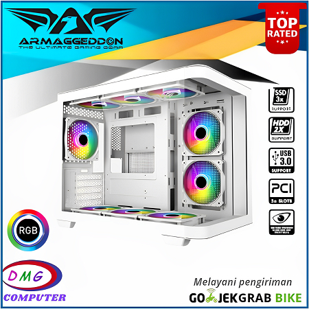 Jual Casing Gaming Armaggeddon Aquaron X-CURVE 285 M-ATX with Front ...
