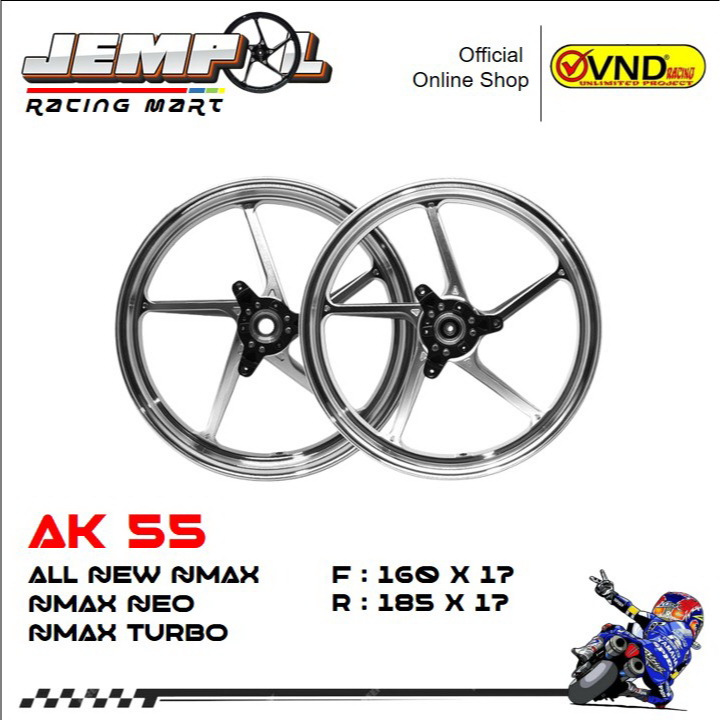 Jual VND Velg Tipe AK 55 Model Enkei X1R Taka 160x185 * 17 - All New Nmax/ Nmax Turbo/ Nmax Neo ...