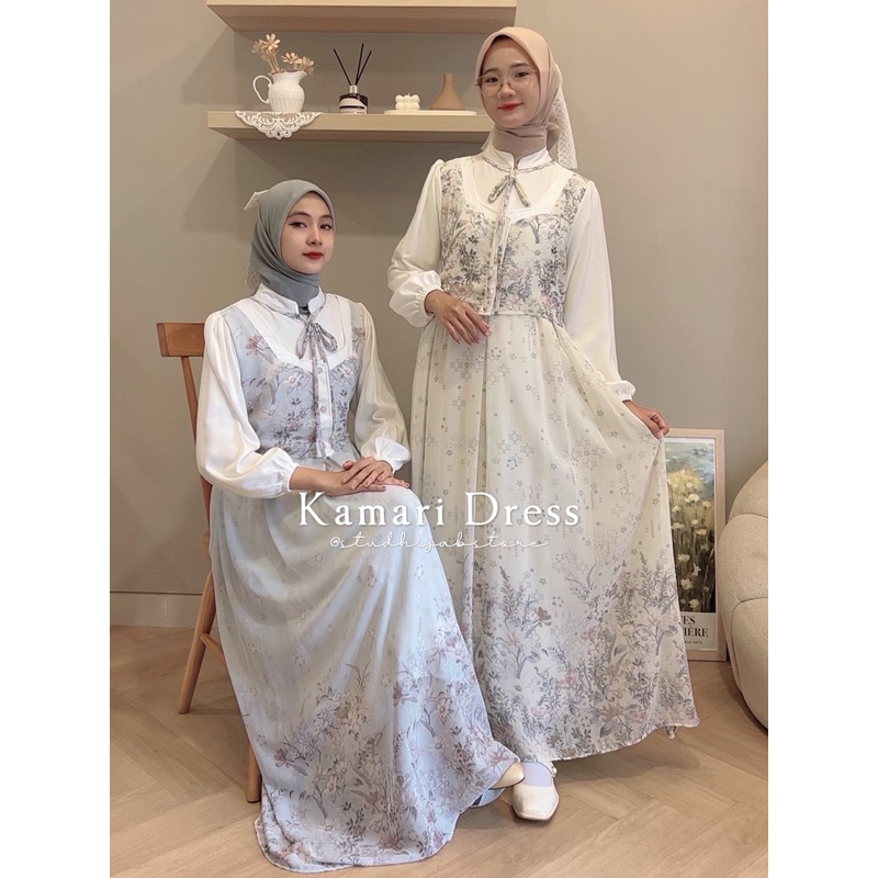 Jual Kamari Dress | Gamis Lebaran Ethnic Flower by Studhijabstore ...