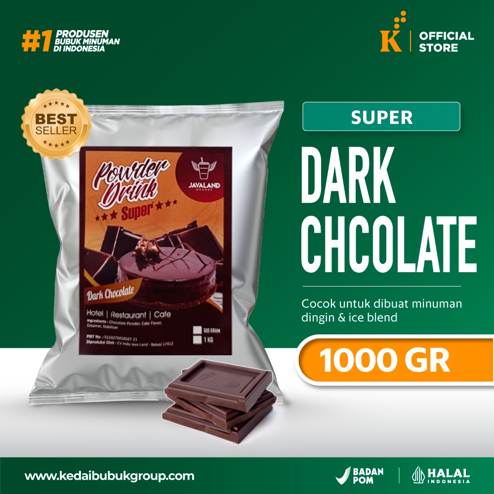 Jual Bubuk Minuman Bubble Powder Drink rasa DARK CHOCO Javaland 1kg ...