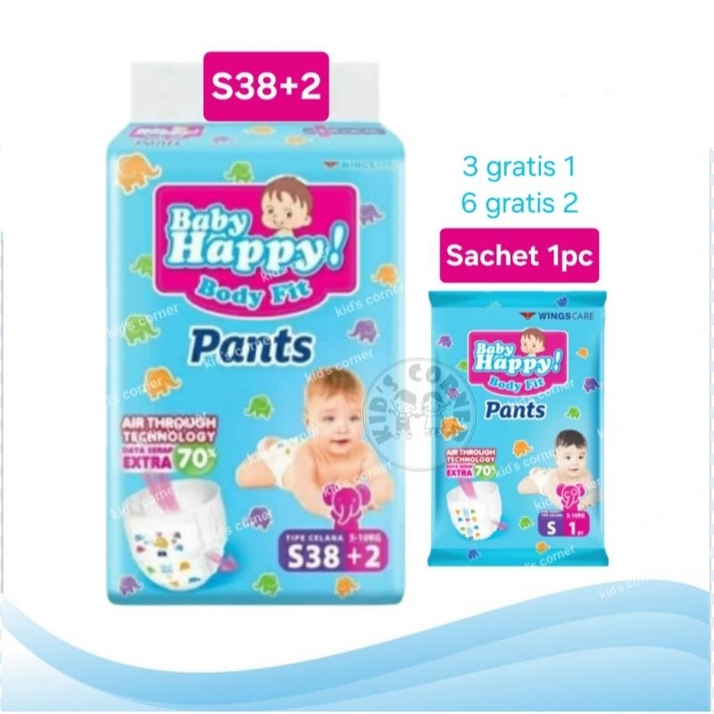 Jual Baby Happy Pants S38+2/S1 Renceng POPOK CELANA | Shopee Indonesia