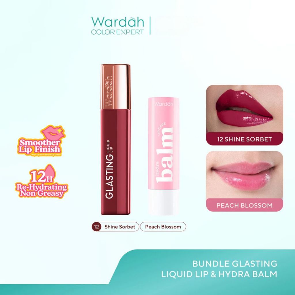 Jual [BUNDLE] WARDAH Paket Hydrabalm Lip Care Peach Blossom 4 g ...