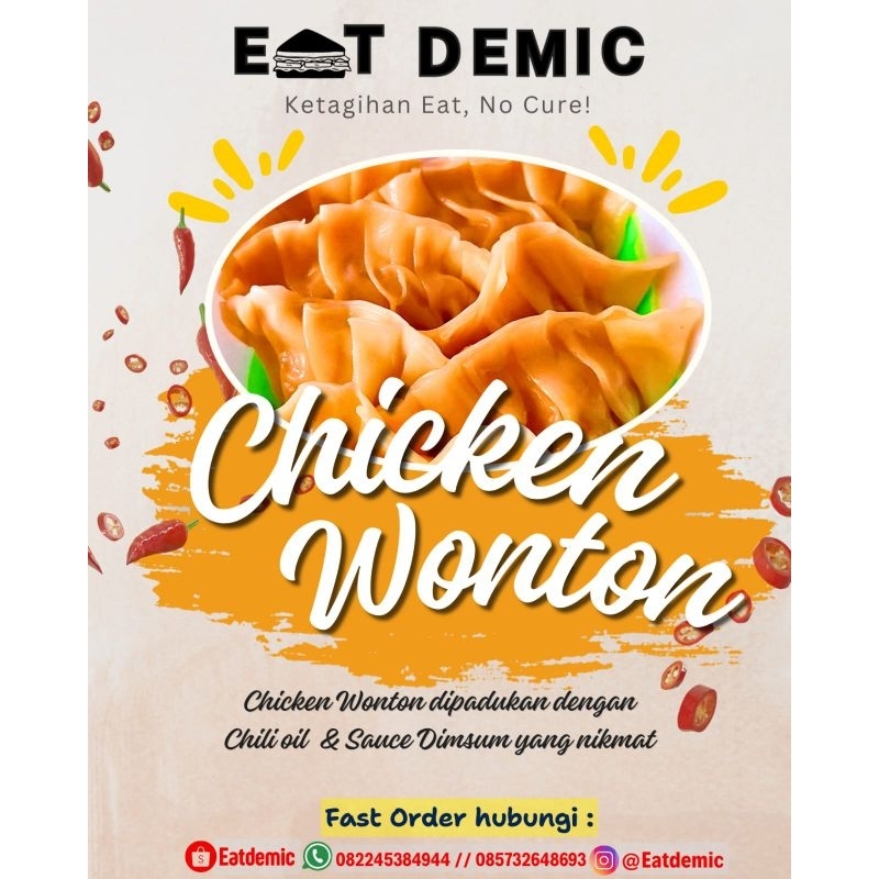 Jual WONTON FROZEN || CHIKEN WONTON || CHIKEN WONTON KEMASAN JUMBO ...