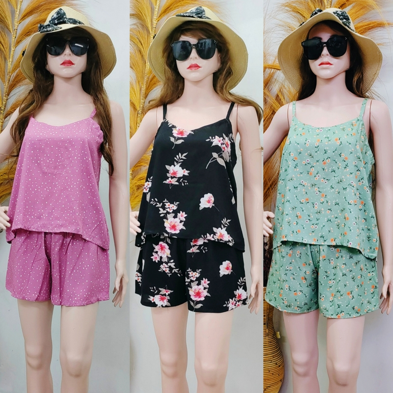 Jual Andara - Setelan Tank Top Pendek Rayon Nyaman | Shopee Indonesia