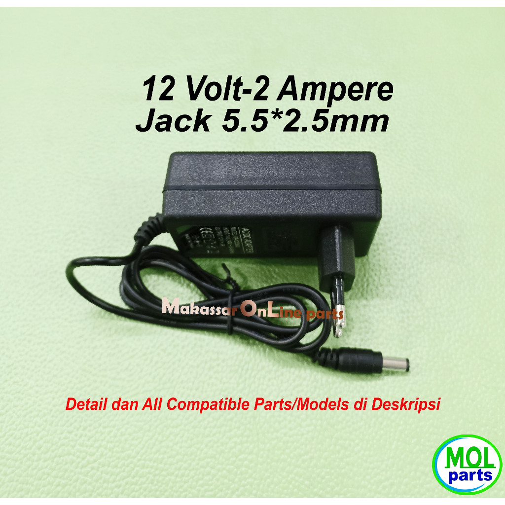 Jual Adaptor 12V 2A Adaptor 12 Volt 2 Ampere 5.5x2.5 | Shopee Indonesia