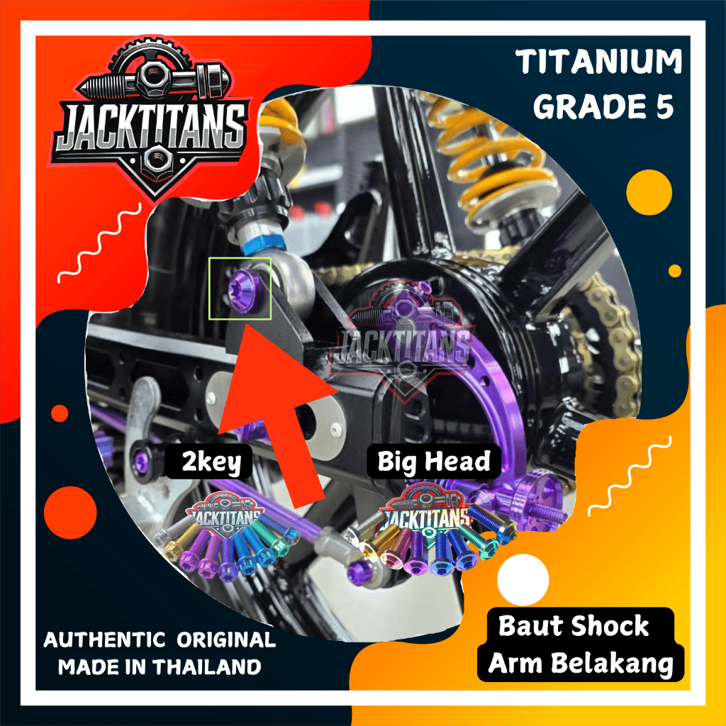 Jual Baut Shock Arm Belakang Rx King CB Tiger Fizr Kaze BPRO Aitech ...