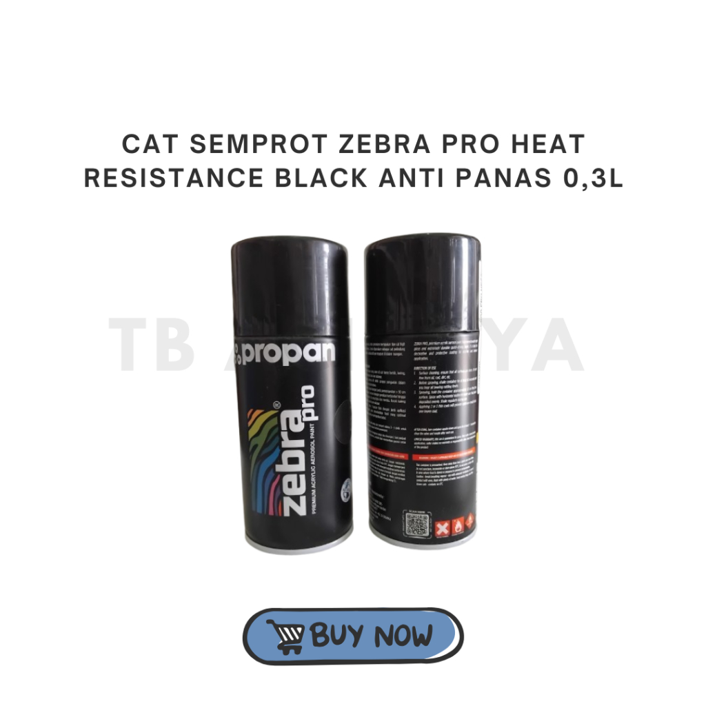 Jual Cat Propan Zebra Pro Heat Resistance Black Anti Panas 0,3L ...