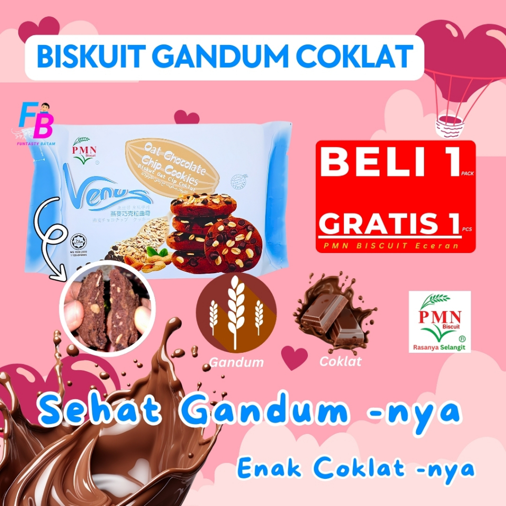 Jual Biskuit Gandum Coklat PMN Biscuit Import Malaysia | Venus Biscuit ...