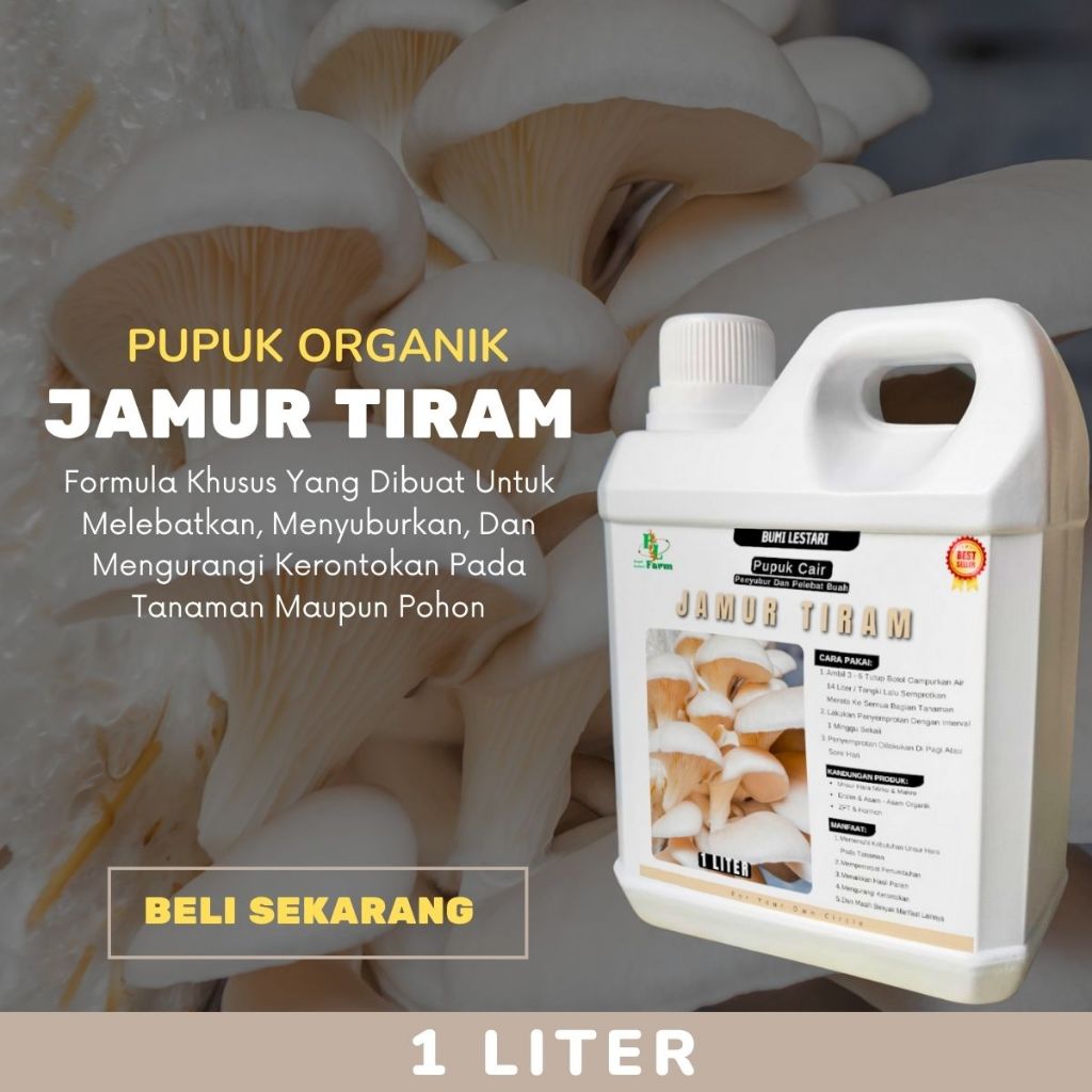 Jual Pupuk Jamur Tiram Perangsang Pertumbuhan Jamur Booster Jamur Tiram Peningkat Pertumbuhan ...