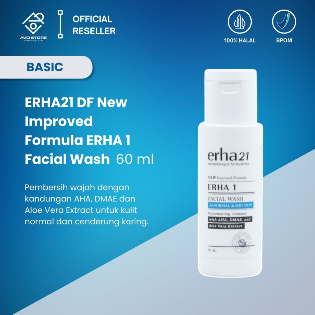 Jual ERHA21 DF New Improved Formula ERHA 1 Facial Wash 60 ml | Shopee ...