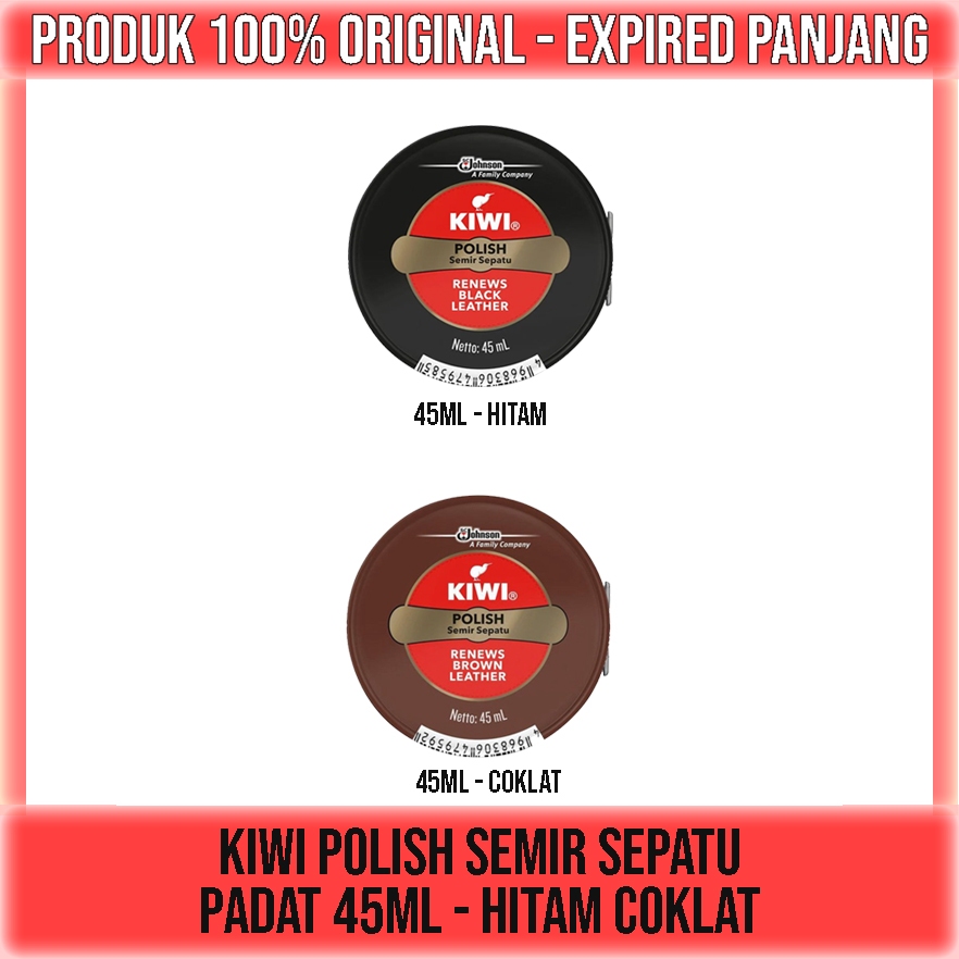 Jual ORIGINAL Kiwi Shoe Polish 45ml Semir Sepatu Hitam Coklat | Shopee Indonesia