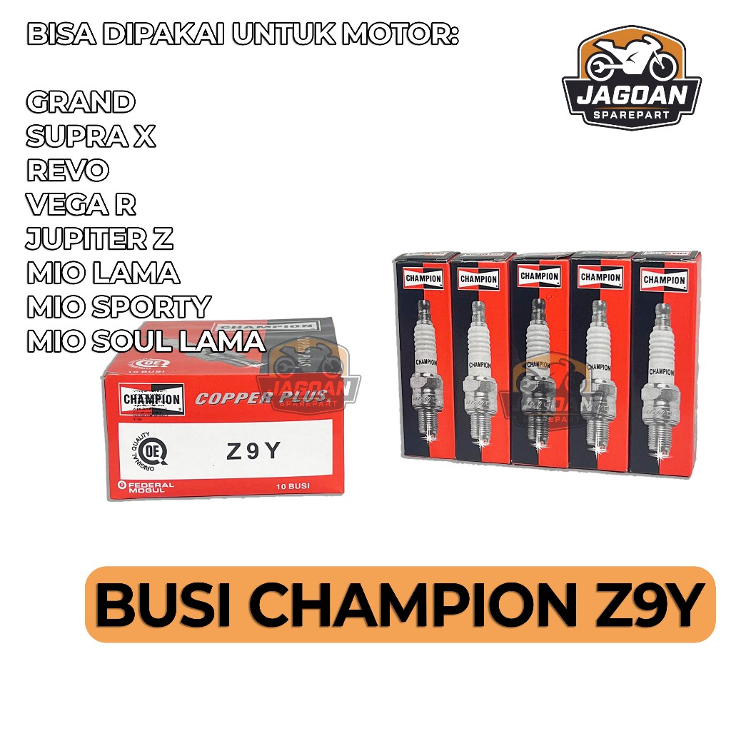 Jual 1 Box (10 Pcs) Busi Champion Z9Y Kepala Putih Anti Jamur Mio ...