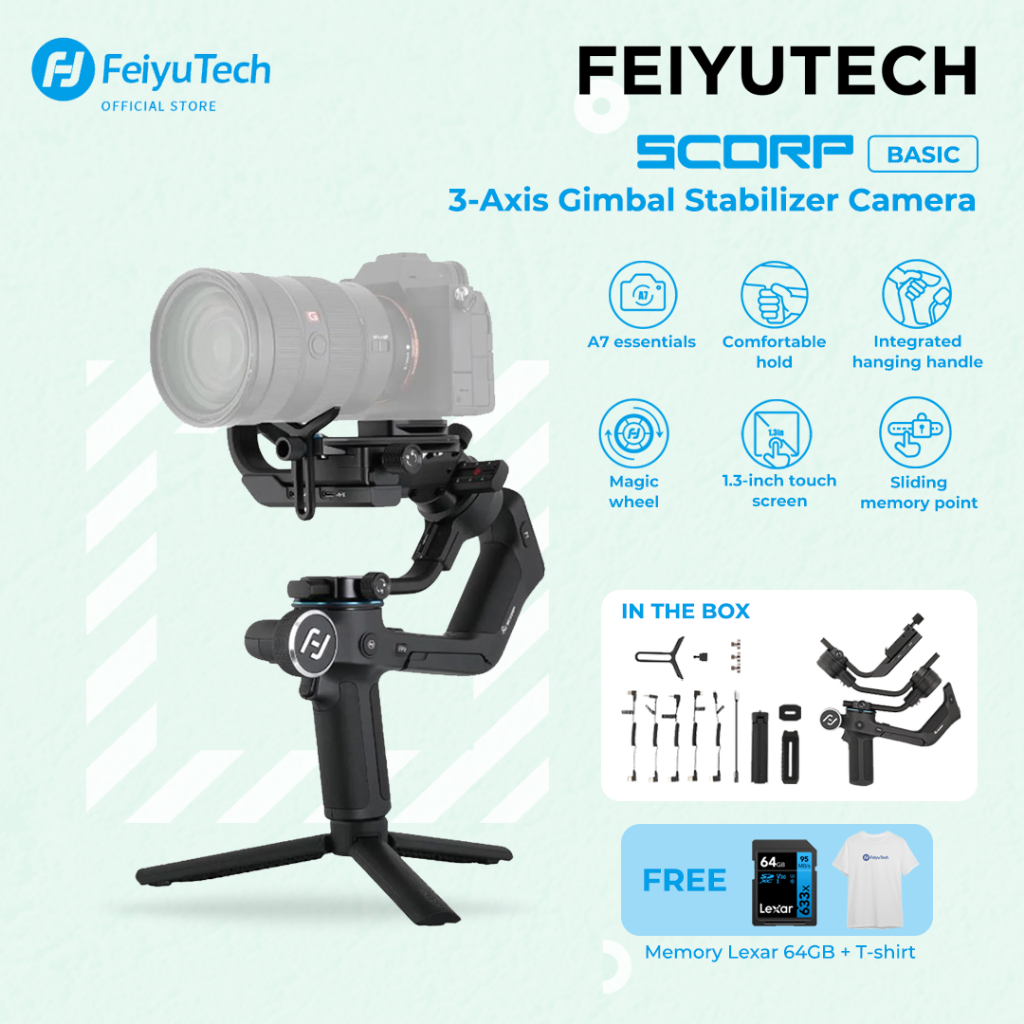 Jual Feiyu Scorp 3-Axis Camera Handheld Gimbal Stabilizer | Shopee Indonesia