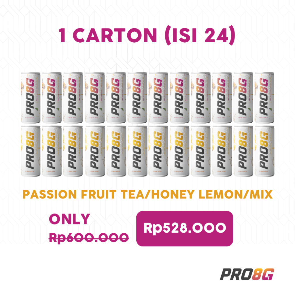 Jual PRO8G Clear Protein Drink 220 ml - 1 Dus isi 24 Kaleng | Shopee ...