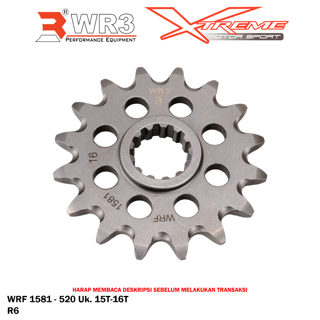 Jual Gear Depan WR3 520 MT09 MT07 MT10 R1M / R6 / CB 500 X F Rebel 500 ...