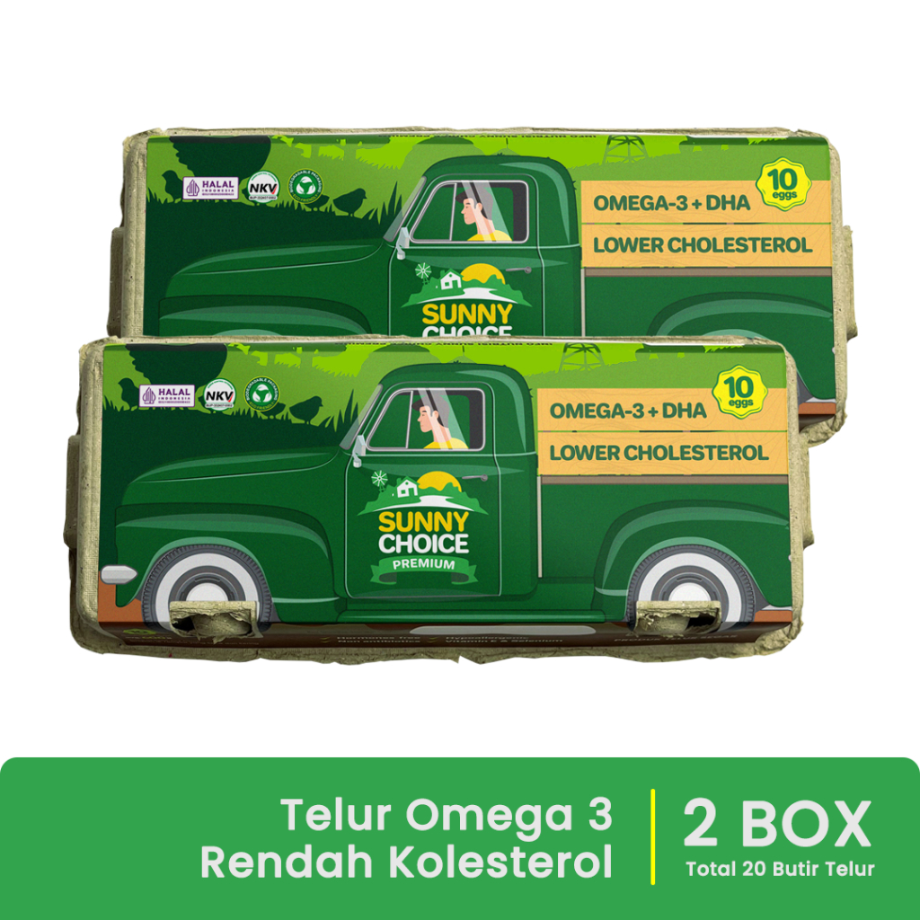 Jual Sunny Choice Premium Telur Omega-3 Isi 10 Butir (2 Box) | Shopee ...
