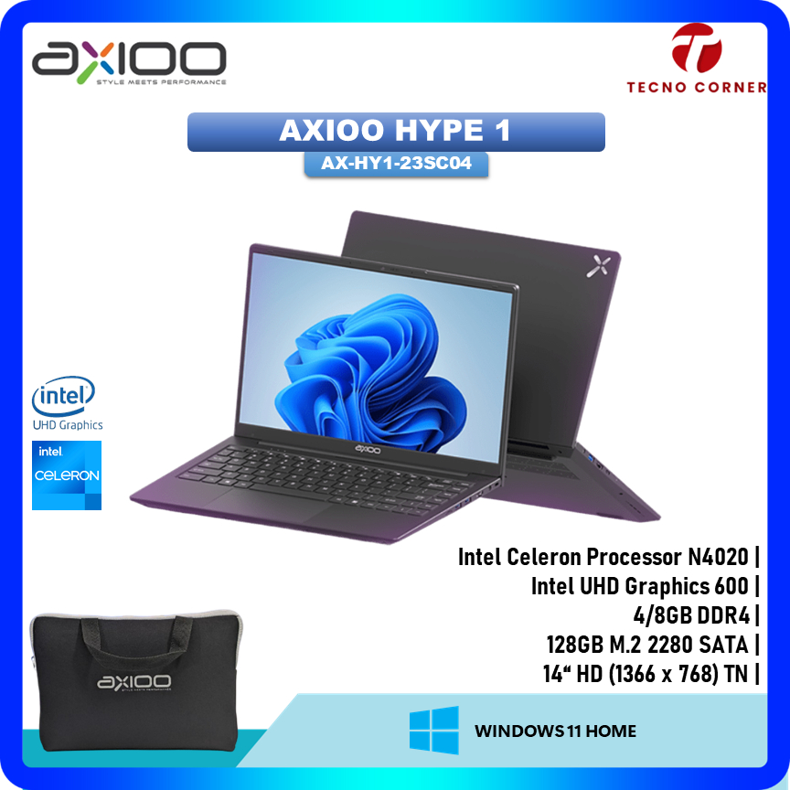 Jual Laptop Axioo HYPE 1 Celeron N4020 8GB 128GB SSD 14" HD WINDOWS 11 ...