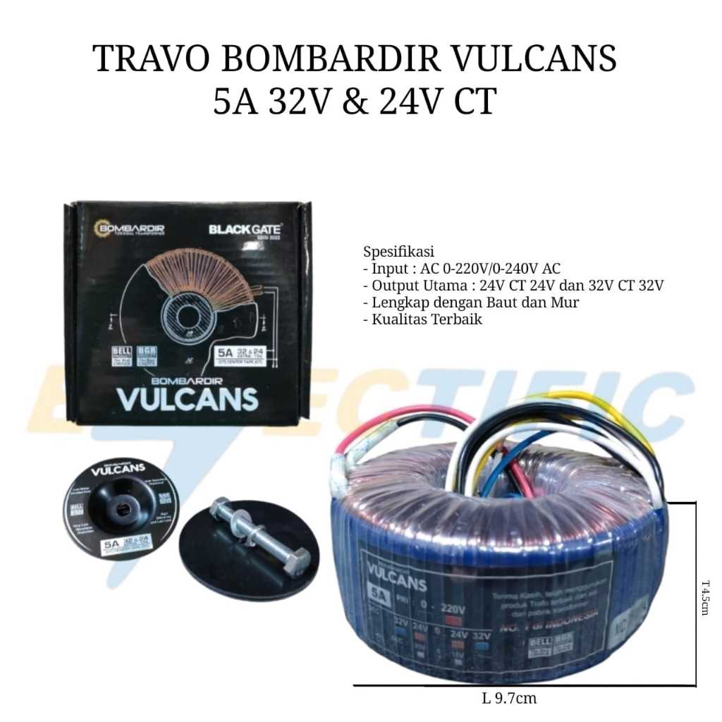 Jual Trafo Toroidal 5A CT 24V & 32V Vulcans Donat Original trafo donat ...
