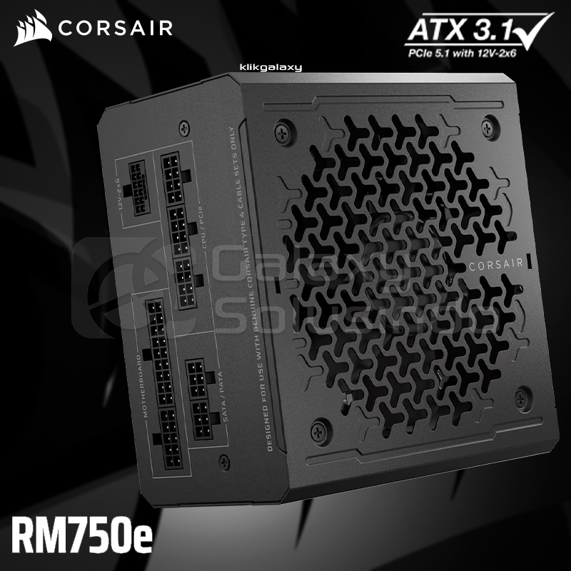 Jual Corsair RM750e 750Watt 80 Plus Gold Certified Fully Modular Power ...