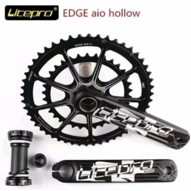 Jual Cranks set litepro Edge AIO 819G Double Chainring Original ...
