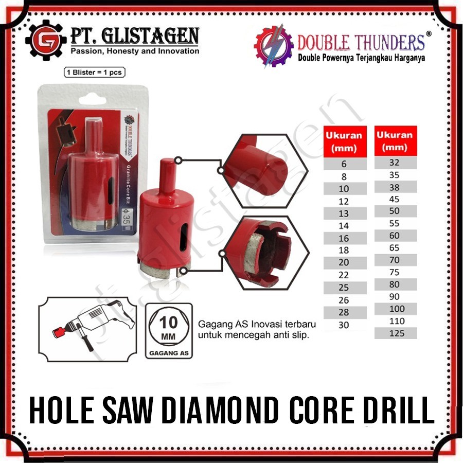 Jual Double Thunders Matabor Granit Marmer Keramik Diamond Core Drill ...