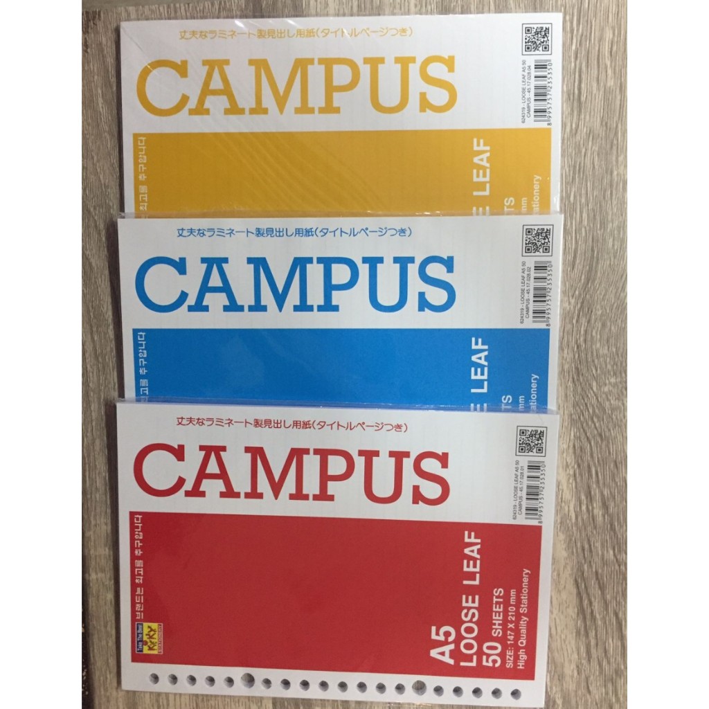 Jual CAMPUS KIKY Loose Leaf A5 50 Lembar - Kertas Garis Loose Leaf A5 | Shopee Indonesia