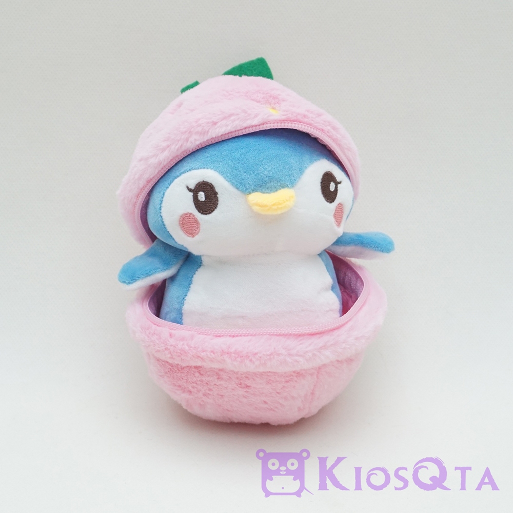 Jual boneka buah strawberry isi penguin biru surprise ball pink small ...